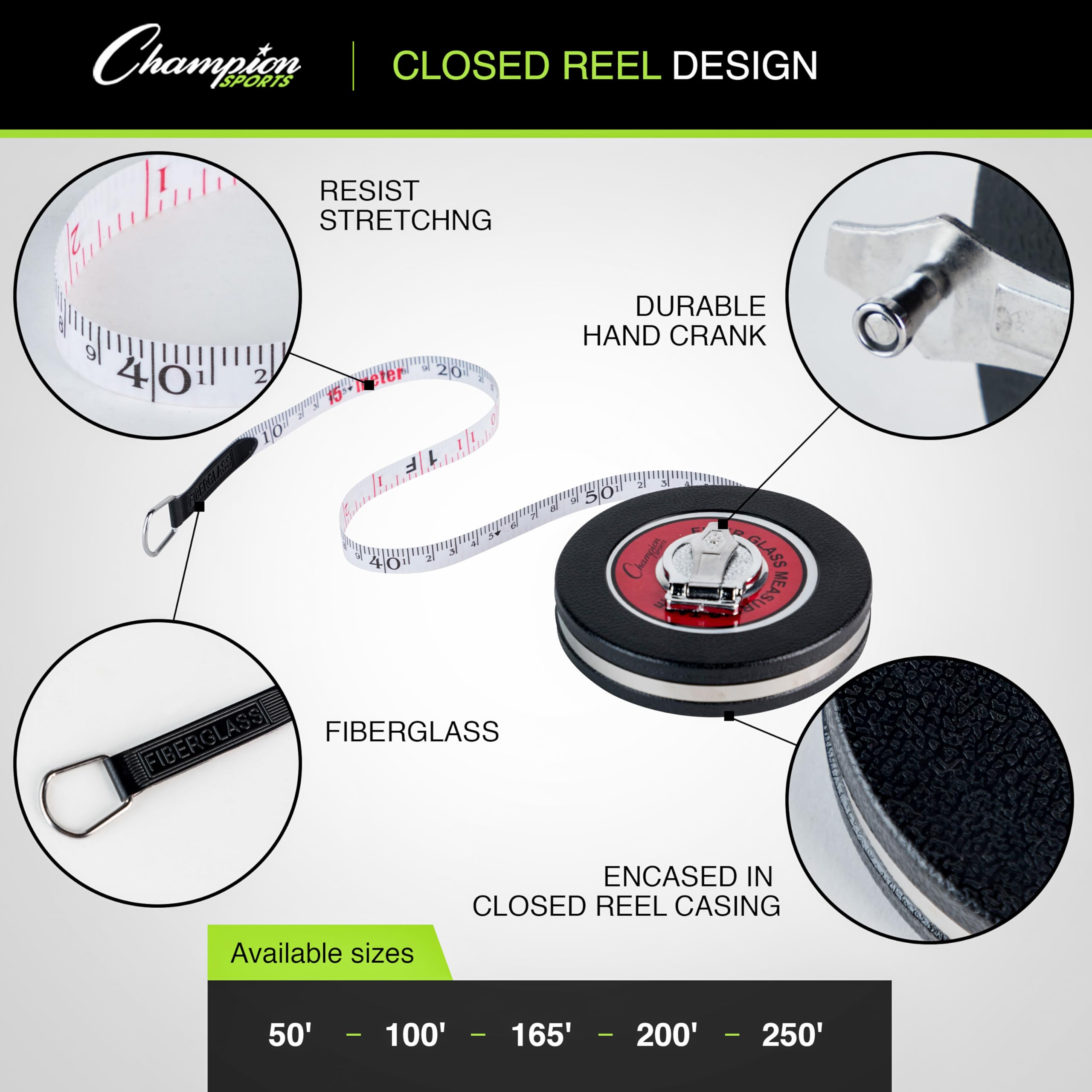Mua Champion Sports Closed Reel Measure Tape, 100 ft, 30 m - Sturdy ...