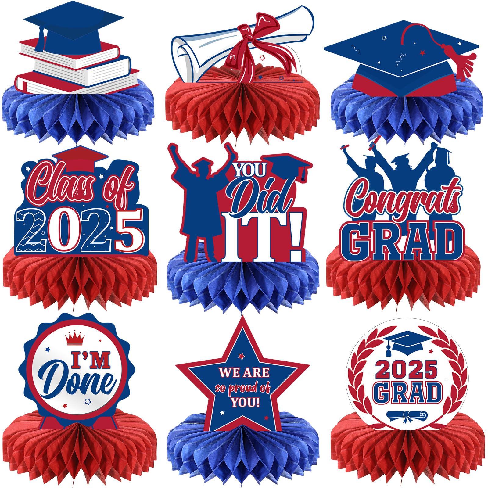 Yisong 9 Pieces 2025 Graduation Party Table Decorations Class of 2025 ...