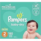 Diapers Size 3 - Pampers Baby Dry Disposable Baby Diapers, 192 Count ...