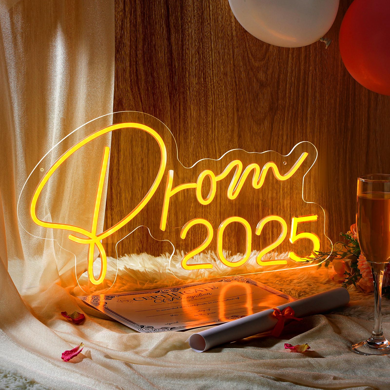 Rossesay Prom 2025 LED Neon Sign 20 x 10.6 Inch Graduation Party ...
