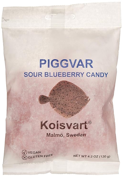 Amazon.com : Kolsvart, Candy Sour Blueberry Vegan Gluten Free, 4.2 oz ...
