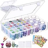 Amazon.com: Willinglong 1 Pack Diamond Art Storage Containers Set, Grids Bead Organizer Box with ...
