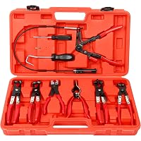 Long Reach Hose Clamp Removal Tool Set Automotive Radiator 9-Piece Hose ...