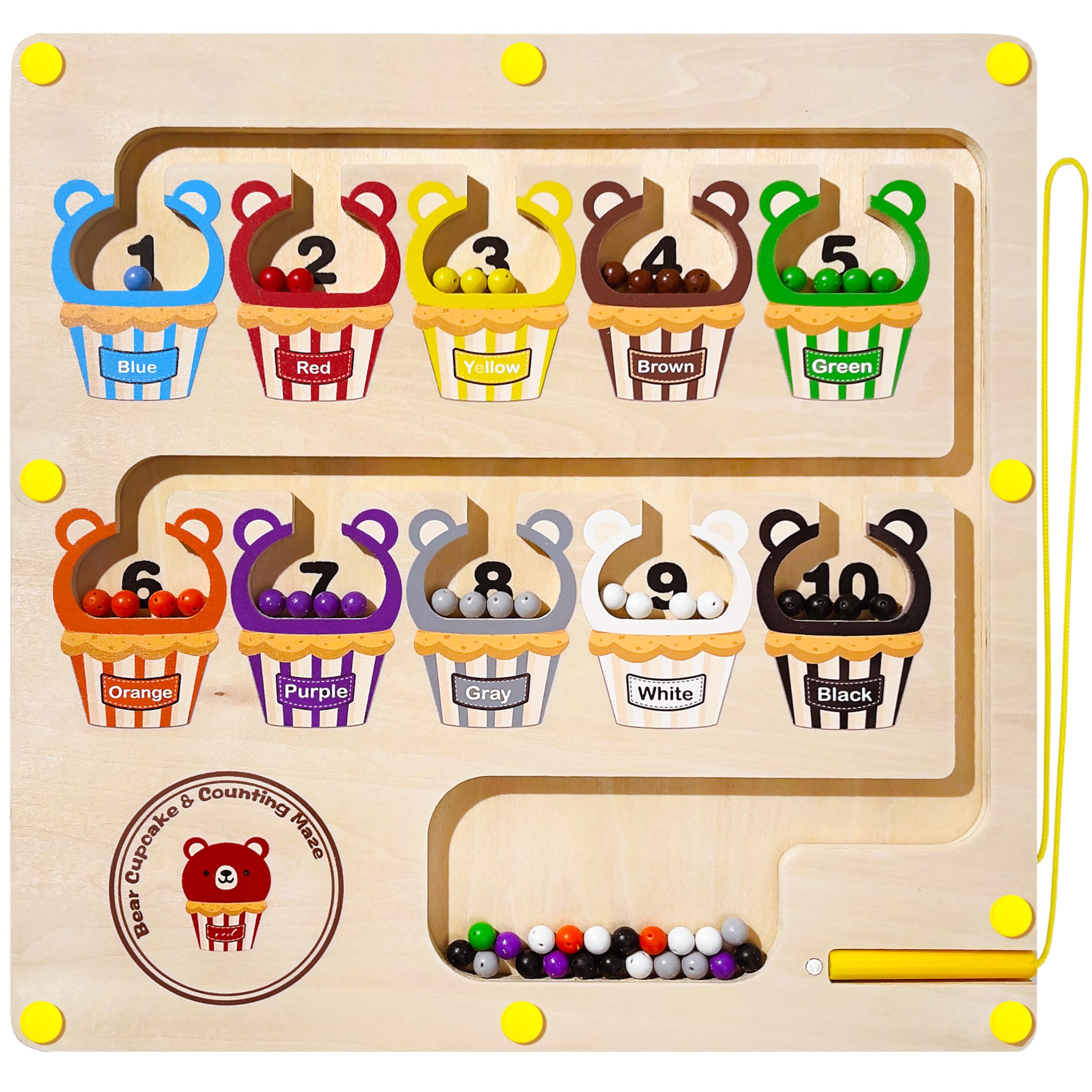 Mua Magnetic Color and Number Maze Montessori Wooden Color Sorting ...