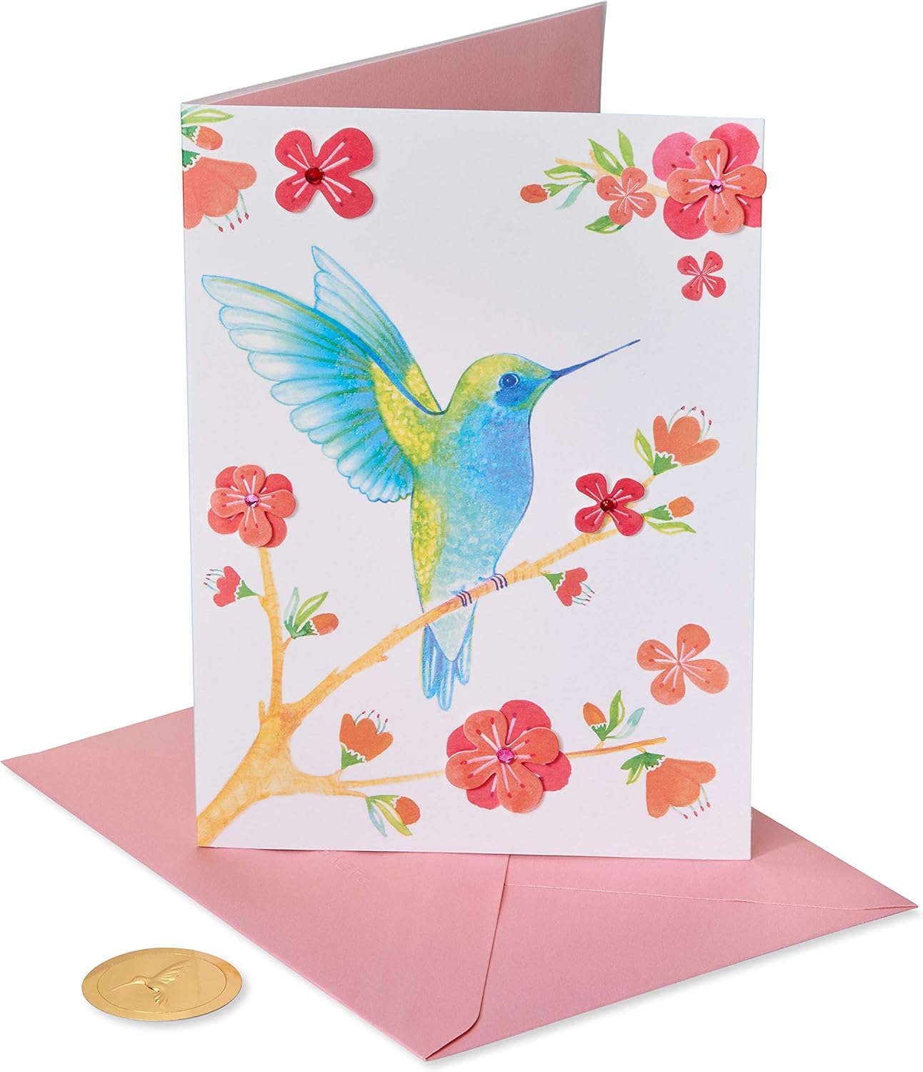 Amazon.com : Papyrus Blank Card (Hummingbird On Branch) : Office Products