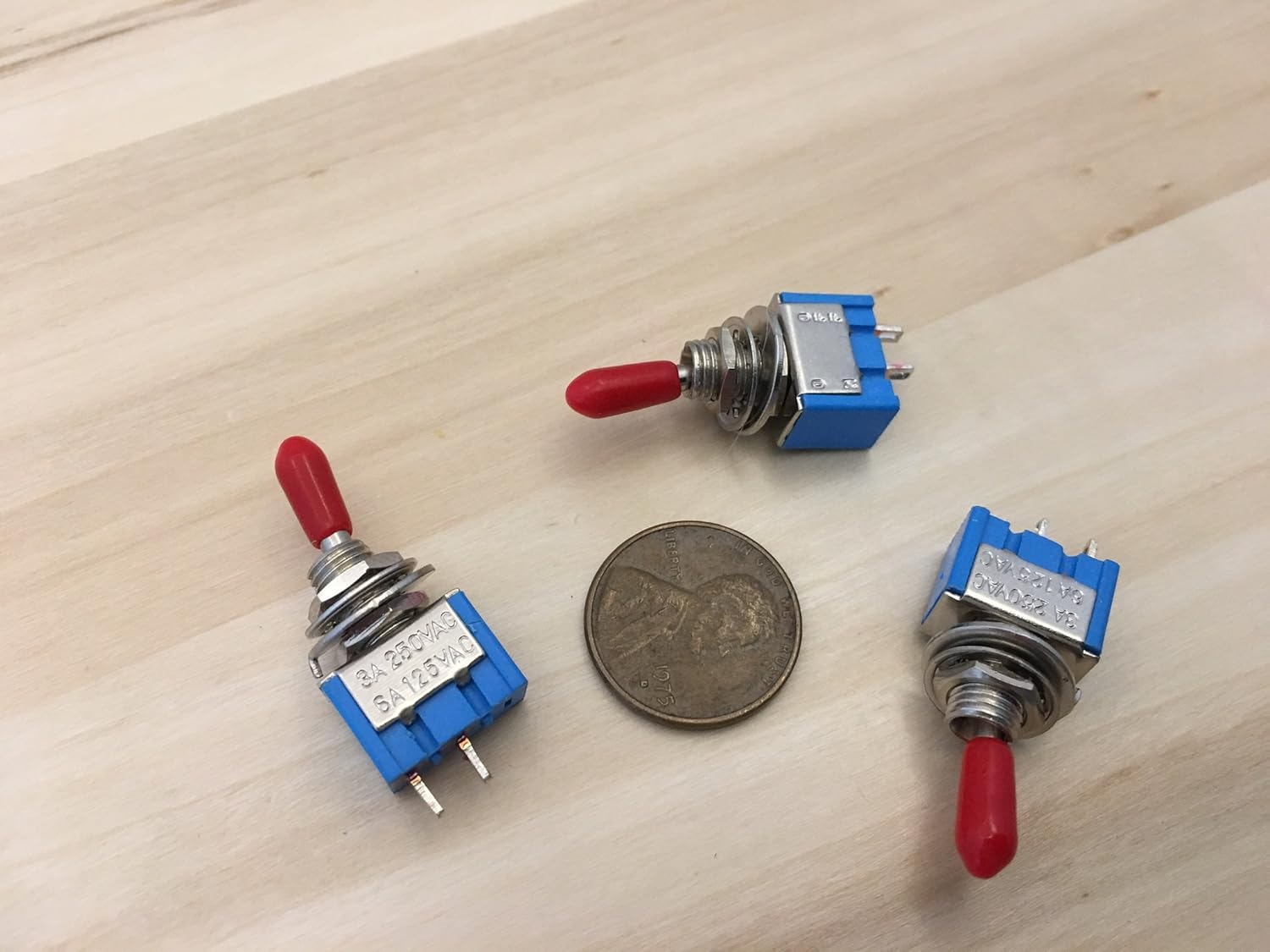 Amazon.com: 3 pcs RED sleeve cap boot Toggle Switch SPST MTS-101 6mm 1/ ...