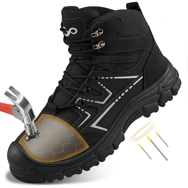 Plantar Fasciitis UK Waterproof Puncture-proof Non-slip Work Boots ...