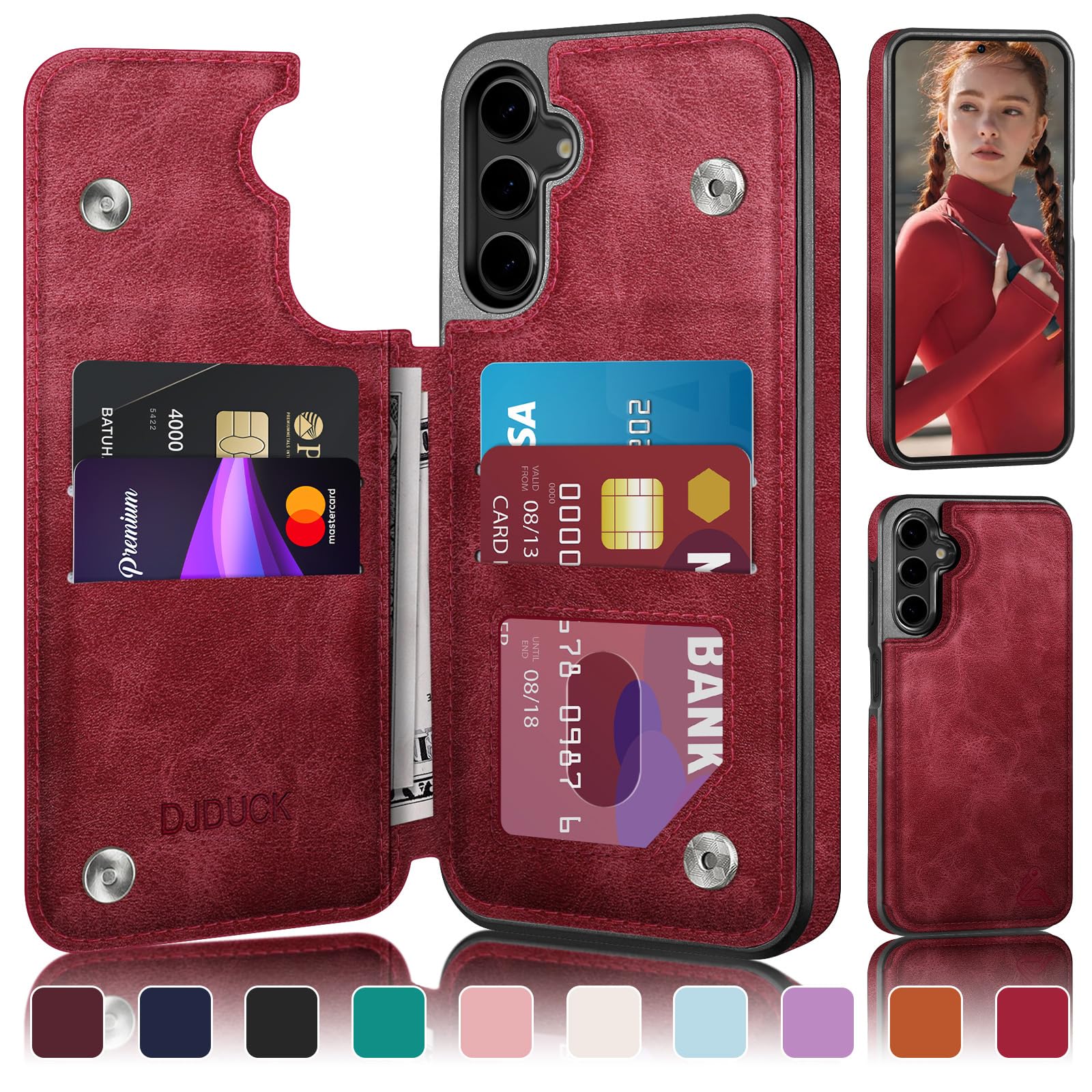 DJDUCK Designed for Samsung Galaxy S25 Plus Case Wallet with Card ...