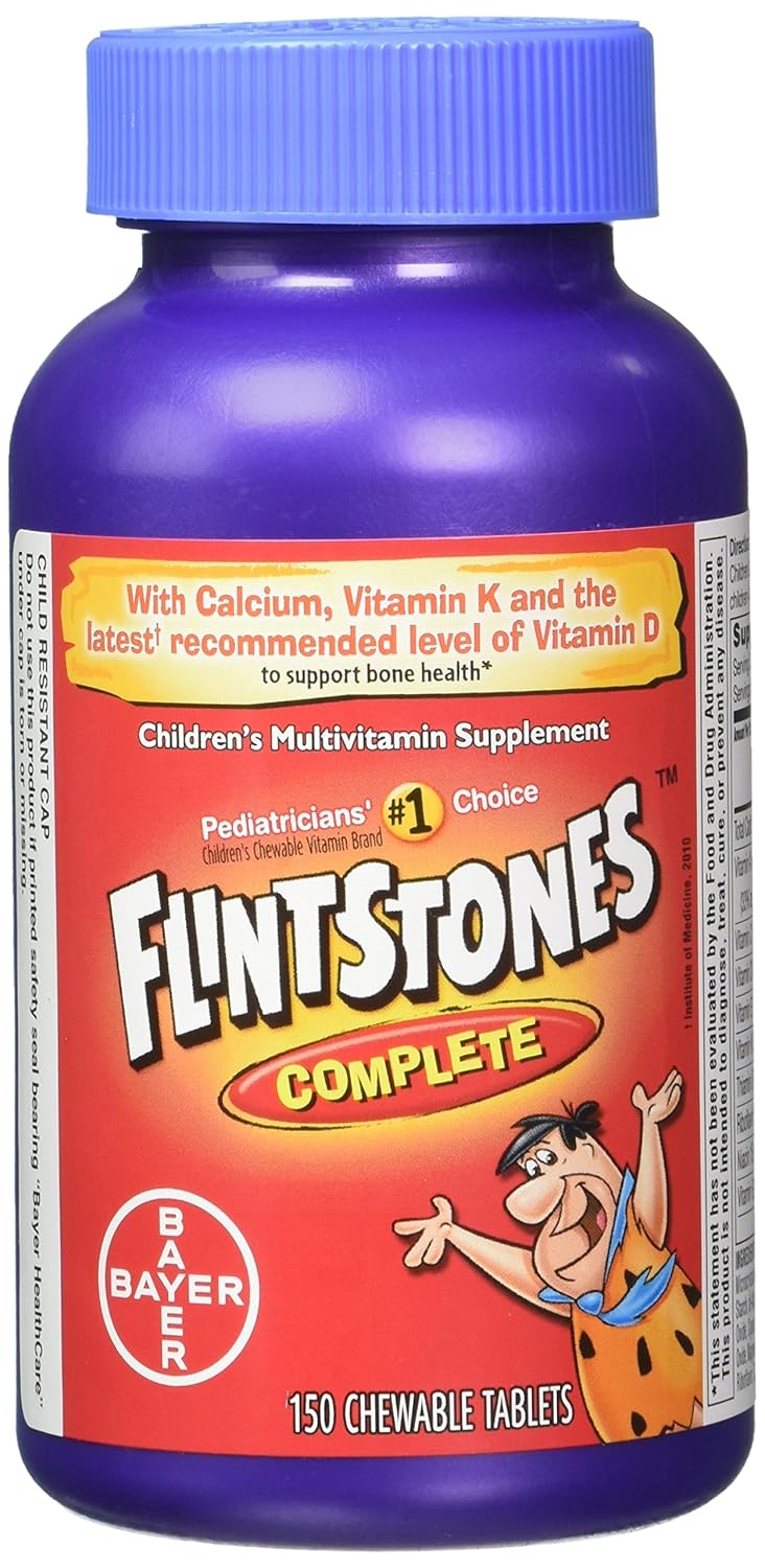 Flintstones Children's Complete Multivitamin Chewable Tablets, 150 ...