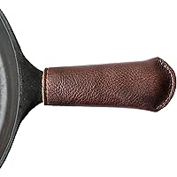 Amazon.com: Leather Cast Iron Skillet Pan Handle Cover - Made In USA ...