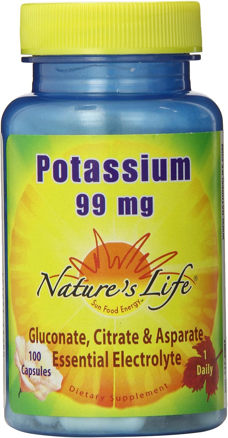 Amazon.com: Nature's Life Potassium Capsules, 99 Mg, 100-Count (Pack of ...