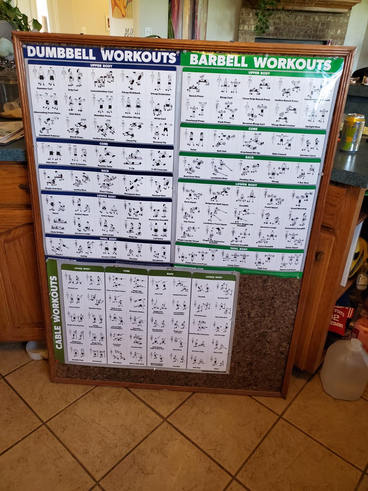 $3/mo - Finance QUICKFIT Workout Poster Cable Machine, an Exercise ...