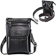 Amazon.com: Hengwin Leather Crossbody Shoulder Bags Men Belt Clip Phone ...