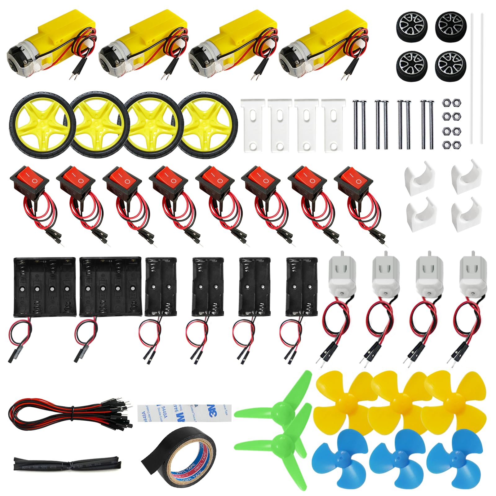 Mua 8 Set Electric DC TT Motor Kit, Mini DC Motor 1.5V-6V and TT Motor ...