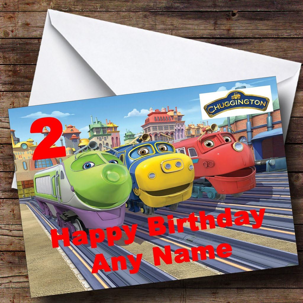 Personalised Chuggington Trains Birthday Card: Amazon.co.uk: Office ...