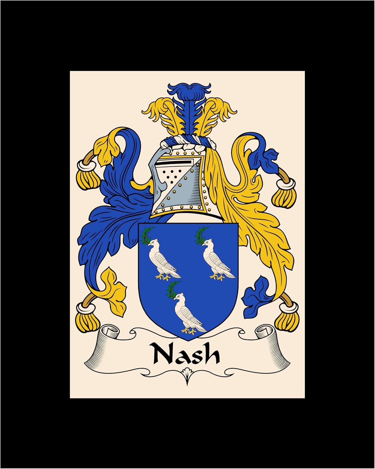 Amazon.com - Carpe Diem Designs Nash Coat of Arms/Nash Family Crest ...