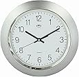 Amazon.com: Telesonic Silver Wall Clock w/ Quiet Sweep Second Hand ...