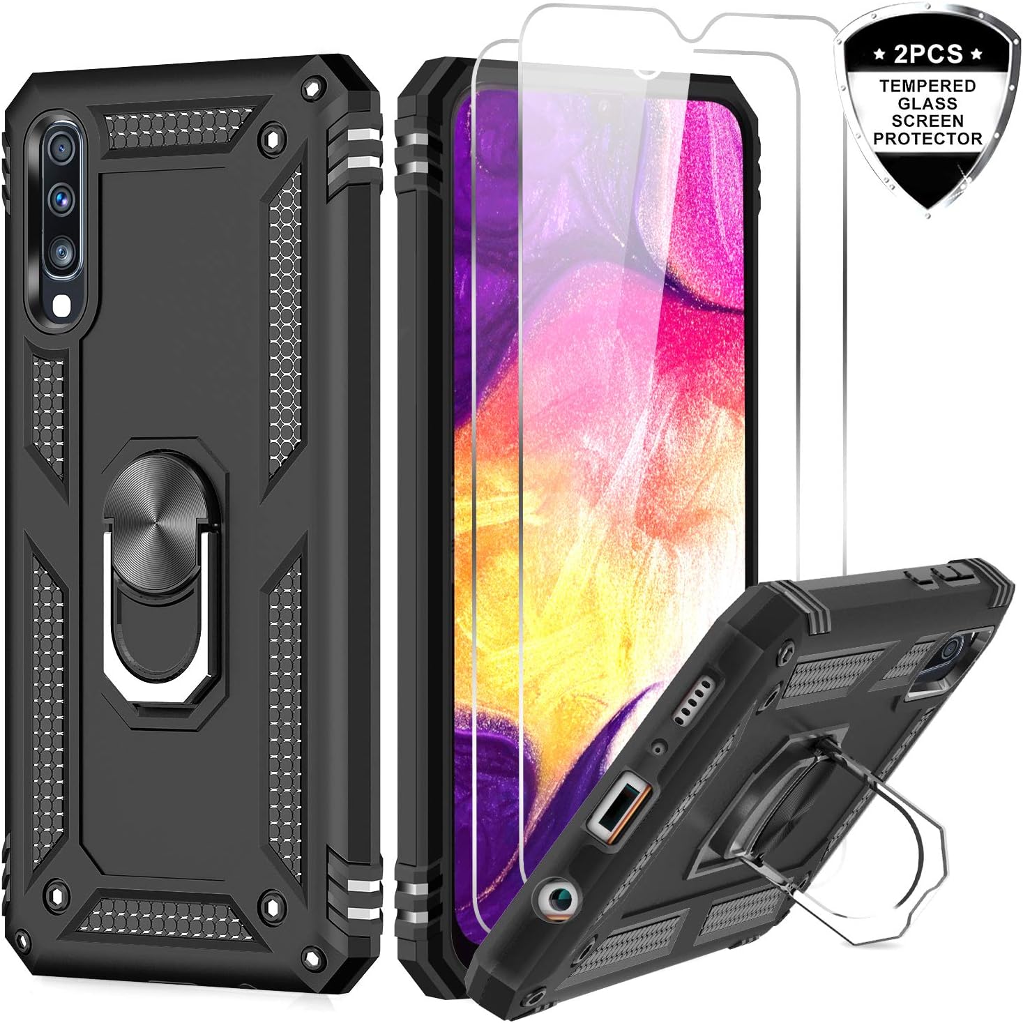 LeYi Galaxy A70/A70S Case with Ring Holder,Full Body Protective ...