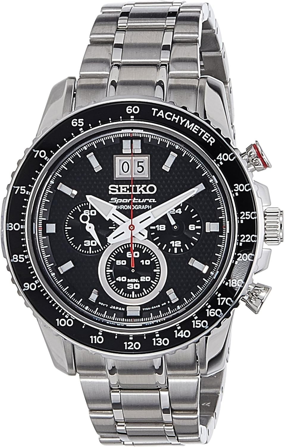 Seiko Sportura SPC137P1 Men's Watch XL Chronograph Quartz Stainless ...