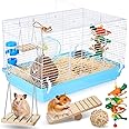Amazon.com : Zhengmy 9 Pcs Hamster Starter Kit, Hamster Cage with ...