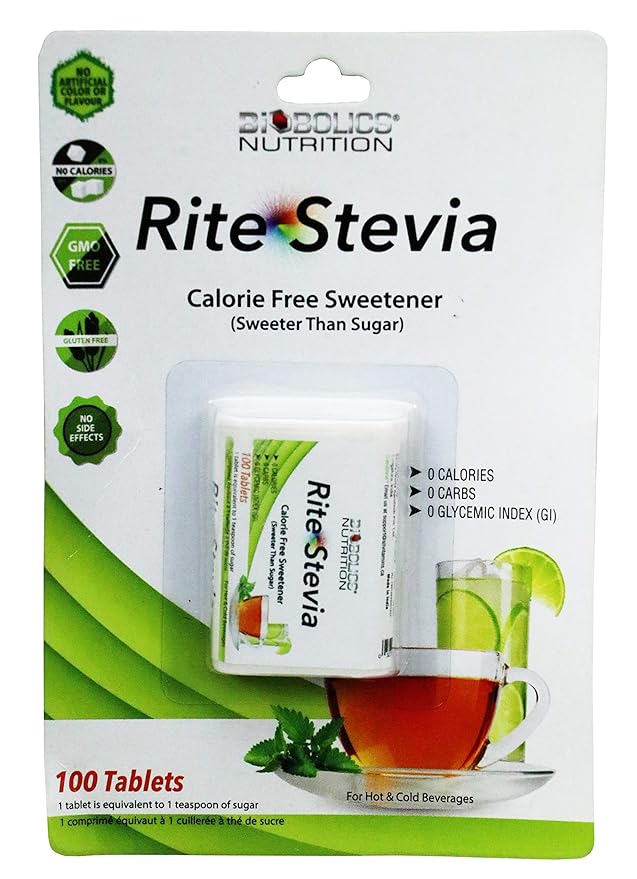 Amazon.com : Rite Stevia Tablets in Dispenser 100 Count – Natural Zero ...