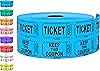 1000 Tacticai Raffle Tickets, Blue (1 of 8 Colors), Double Roll, Ticket ...