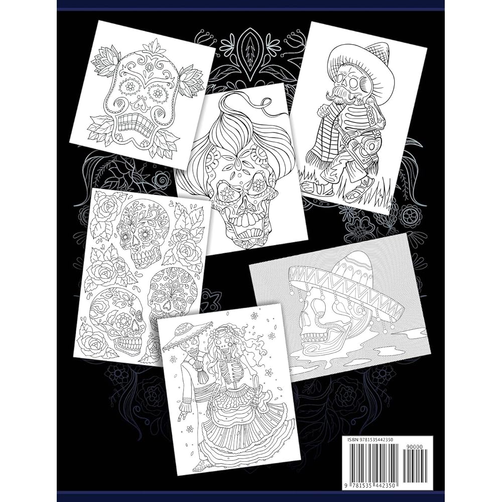 Buy Adult Coloring Book: 30 Day Of The Dead Coloring Pages, Día De Los ...