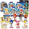 Amazon.com: Sonic Action Figures 6 Pack - Sonic Party Favors Bundle ...