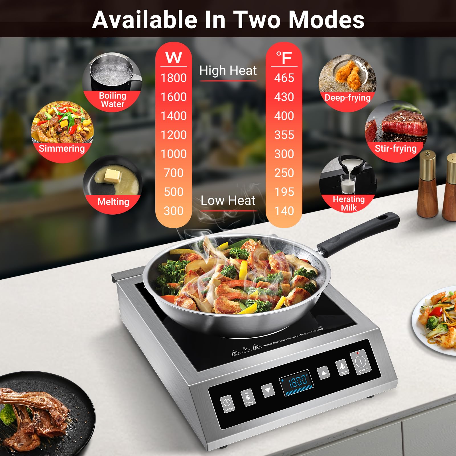 Mua AMZCHEF Induction Cooktop Commercial, Professional Portable Burner ...
