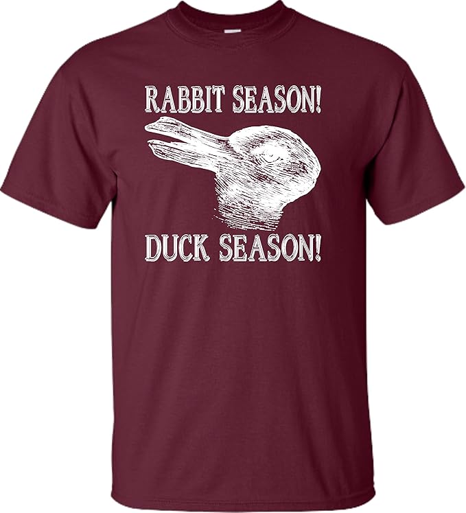 Amazon.com: Adult Rabbit Duck Optical Illusion Rabbit Duck Season T ...