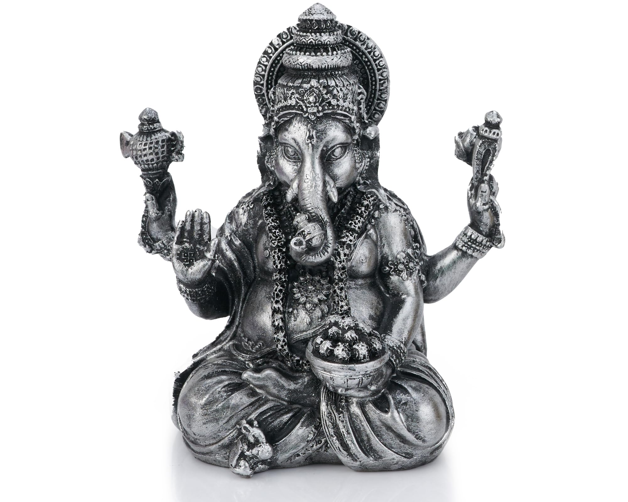 AMOIENSIS Ganesha Statue 5 inch Resin, Ganesha Idol Blessing Luck ...