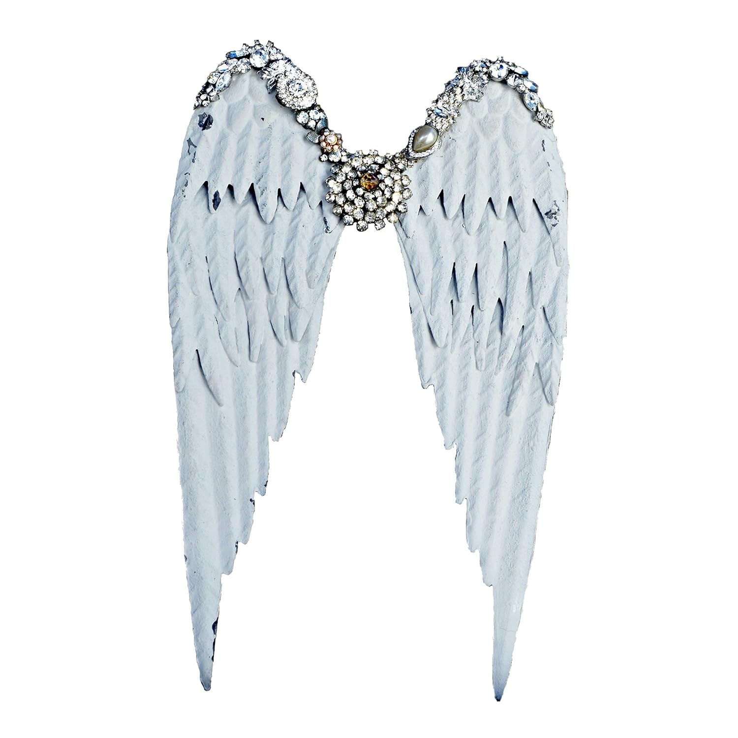 Amazon.com: White Rhinestone Angel Wing Wall Hanging: Handmade