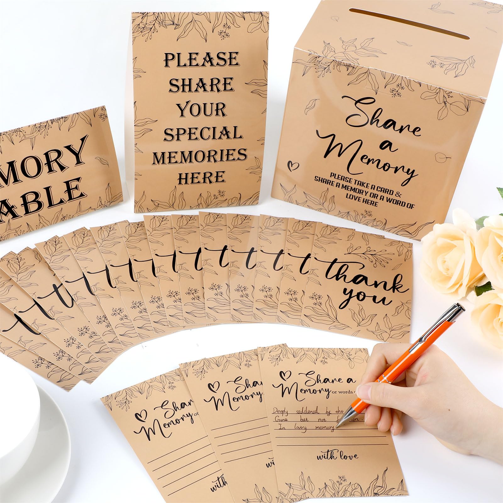 Mua gisgfim 56 Pcs Share a Memory Cards Funeral Memory Cards Box Memory ...