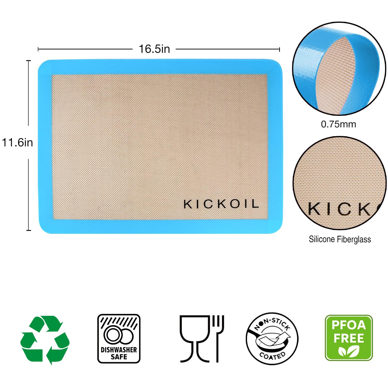 Silicone Baking Mat Large Set 4 Half Sheet-Silicone Mats for Baking ...