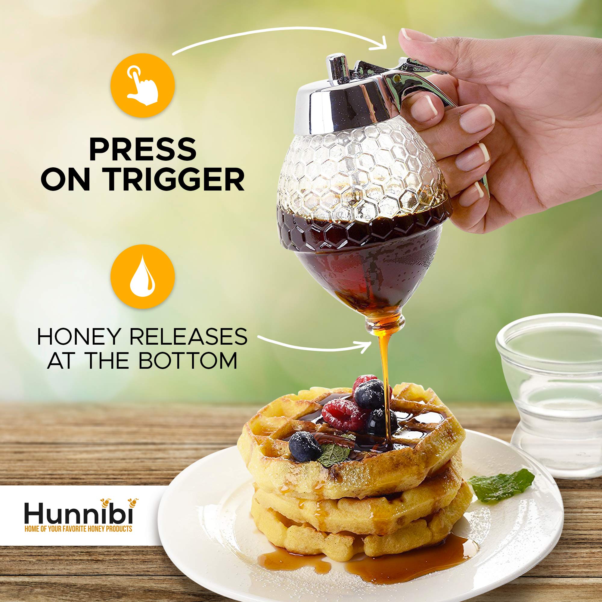 Mua Hunnibi 8 oz Honey Syrup Dispenser No Drip - Coffee Syrup Dispenser ...