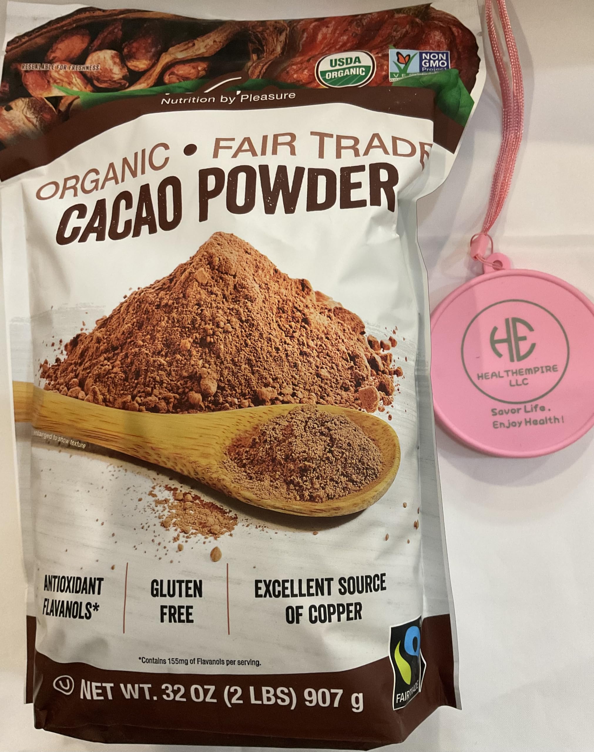 EXP 06/29/26HealthEmpire Volupta Organic & Fair Trade Cacao Powder ...
