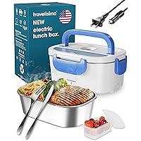 Amazon.com: TRAVELISIMO Electric Lunch Box Food Heater High Power 60W ...