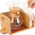 Amazon.com: Bamboo Caddy with Lid & Heatproof Trivets Mat for Chemex ...