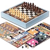 Amazon.com: Gamie 10 in 1 Board Game Set, Travel-Friendly Family Board ...