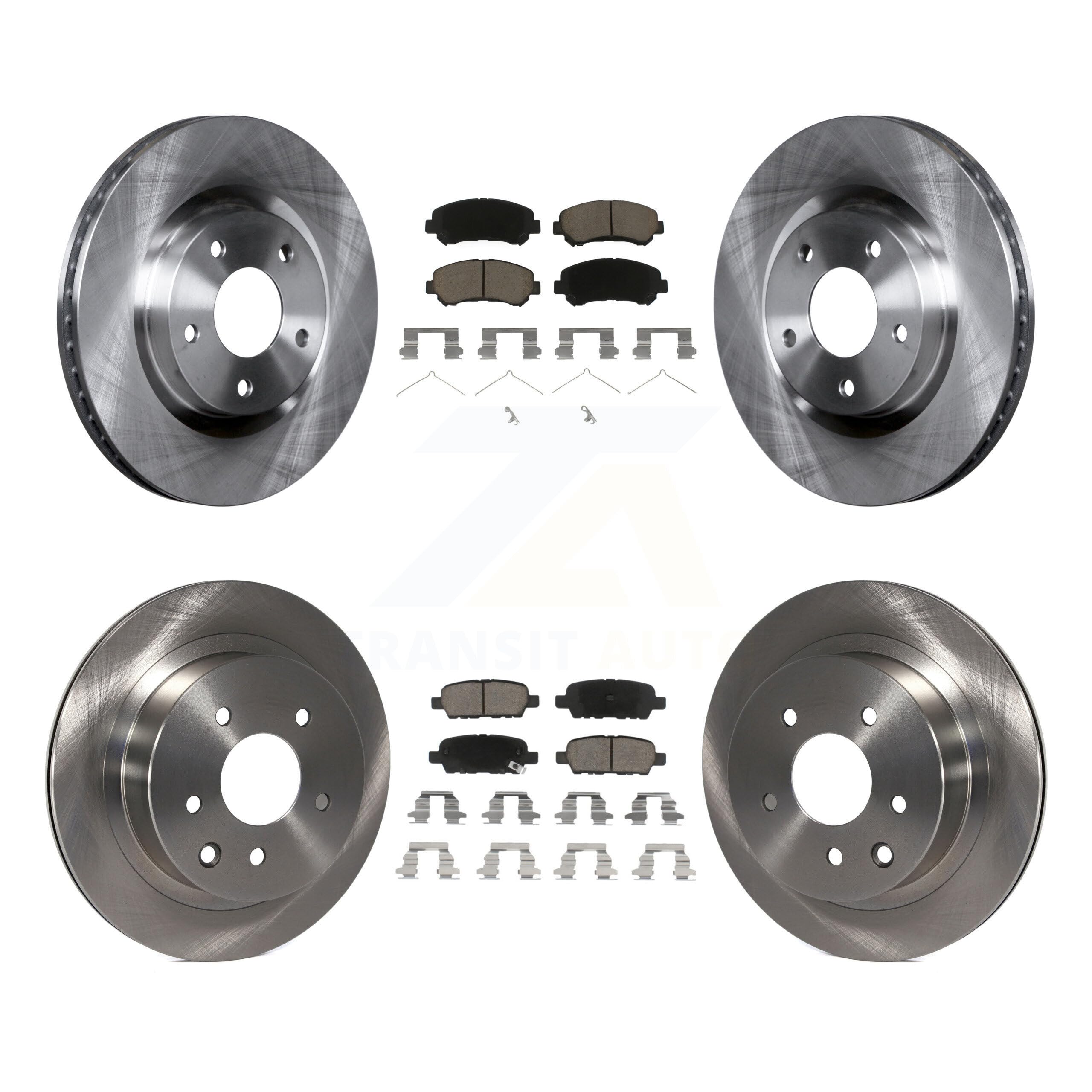 CMX Front Rear Disc Brake Rotors And Ceramic Pads Kit Replacement For ...