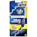 Gillette Sensor3 Maquinillas de afeitar desechables, 4 +2 pcs: Amazon ...