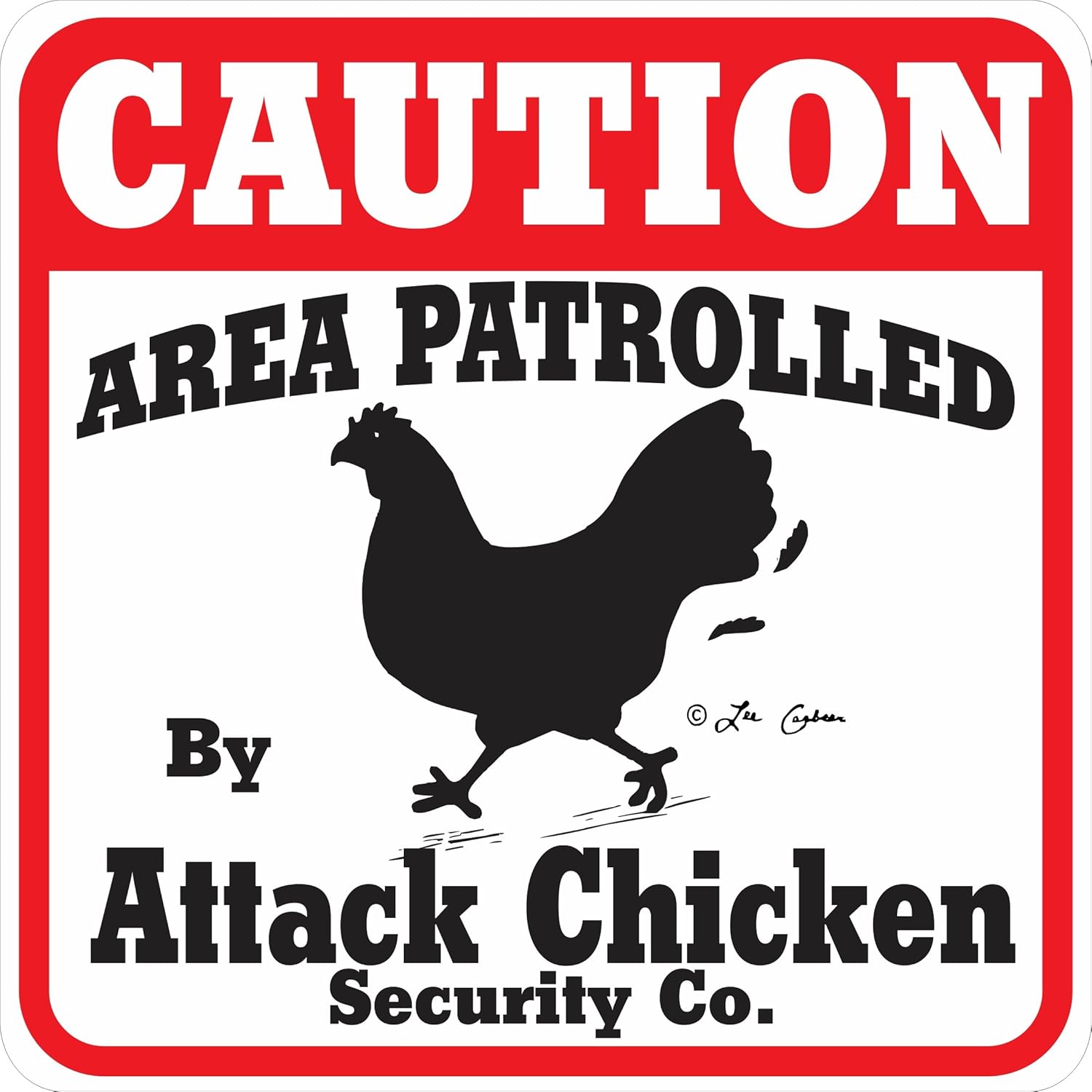 Amazon.com: Caution Attack Chicken Sign: Garden & Outdoor