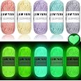Amazon.com: WILLBOND 5 Rolls Glow in The Dark Yarn Luminous Crochet ...