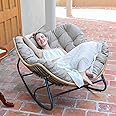 Amazon.com: SWITTE Outdoor Rocking Chair, Patio Egg Rocking Chair ...
