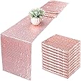 Amazon.com: 10 Park Sequin Table Runners Rose Gold 12 X 108 Inch Glitter Rose Gold Tables ...