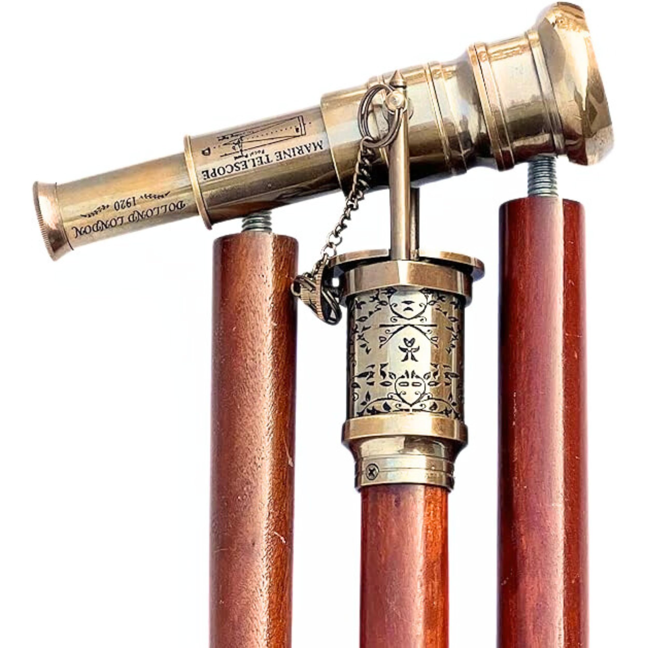 Antique Marine High Magnification Telescopic Walking Stick Cane ...