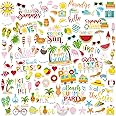 Amazon.com: 100 Pcs Summer Themed Paper Die Cuts Cardstock Scrapbook ...