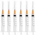 Amazon.com: 2cc/ml Syringes with 25Ga 1Inch Needle Disposable Each ...