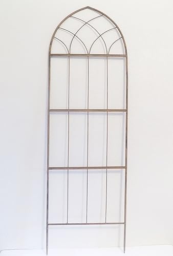 Ruddings Wood 1.6m Gothic Garden Plant Support Trellis Rust Effect ...