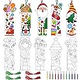 Amazon.com: 100PCS Christmas Color Your Own Bookmarks, 10 Styles Xmas ...